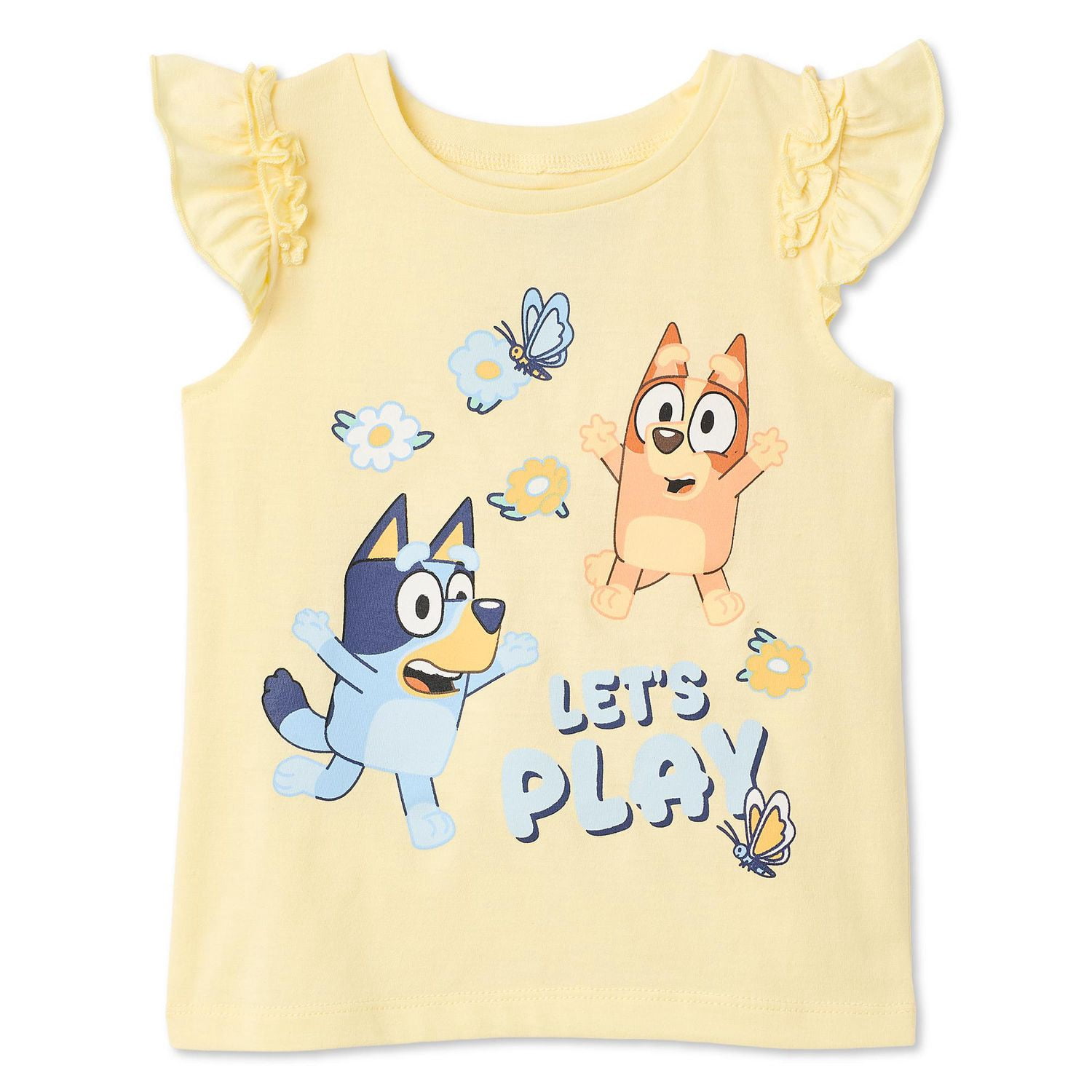 Click here for Bluey Toddler Girls Flutter-Sleeve Top 3t prices