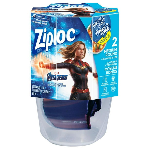 Ziploc® Containers Twist N Loc® - Medium Round ©Disney Avengers ...