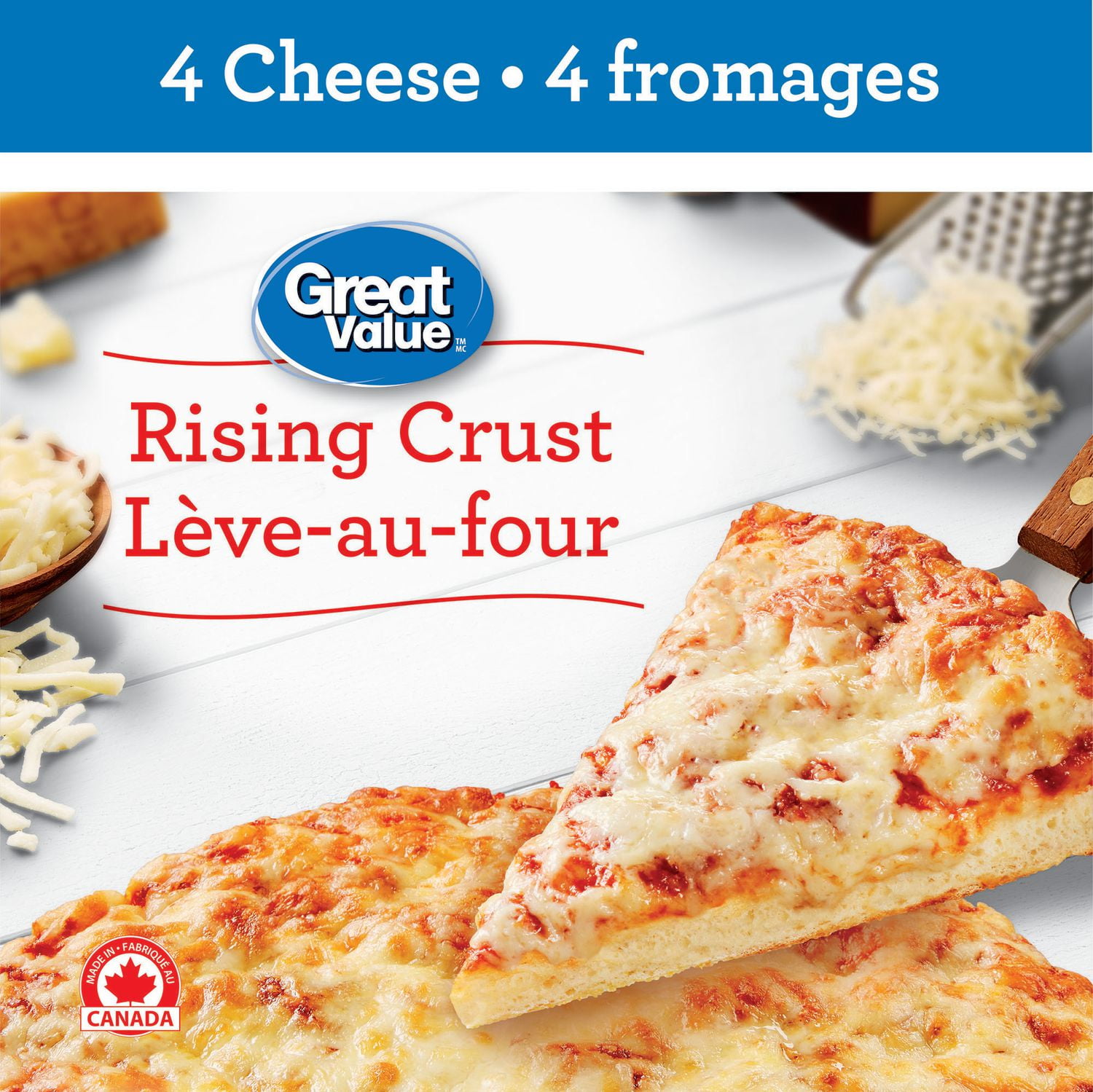 Great Value Rising Crust 4 Cheese Pizza | Walmart Canada