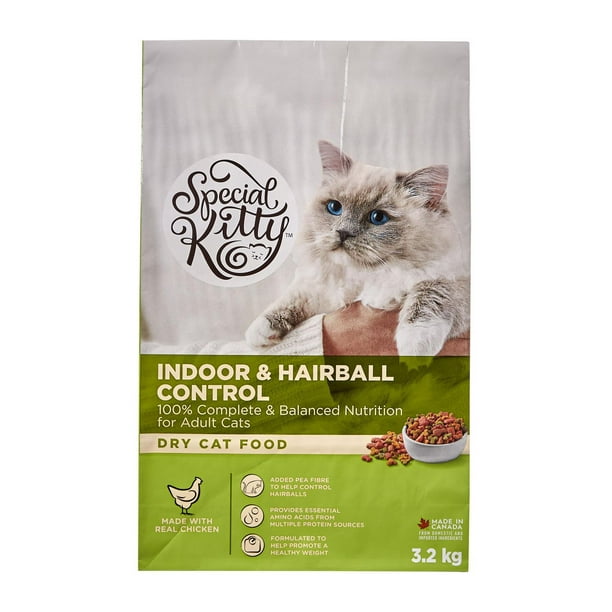 Special Kitty Indoor & Hairball Control Dry Cat Food, 3.2kg - Walmart.ca