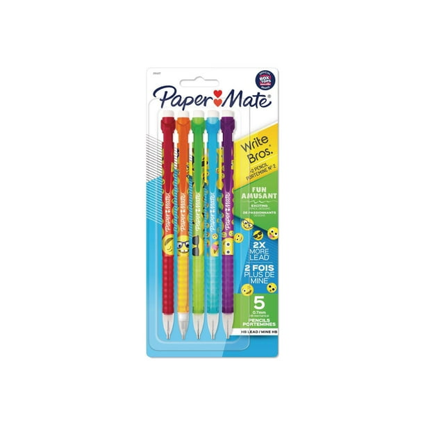 Paper Mate Write Bros Fun Mechanical Pencil, 0.7mm, 5/CT, Mechanical ...