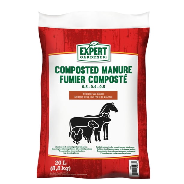 EXPERT GARDENER COMPOSTED MANURE 20L, COMPOSTED MANURE 20L - Walmart.ca