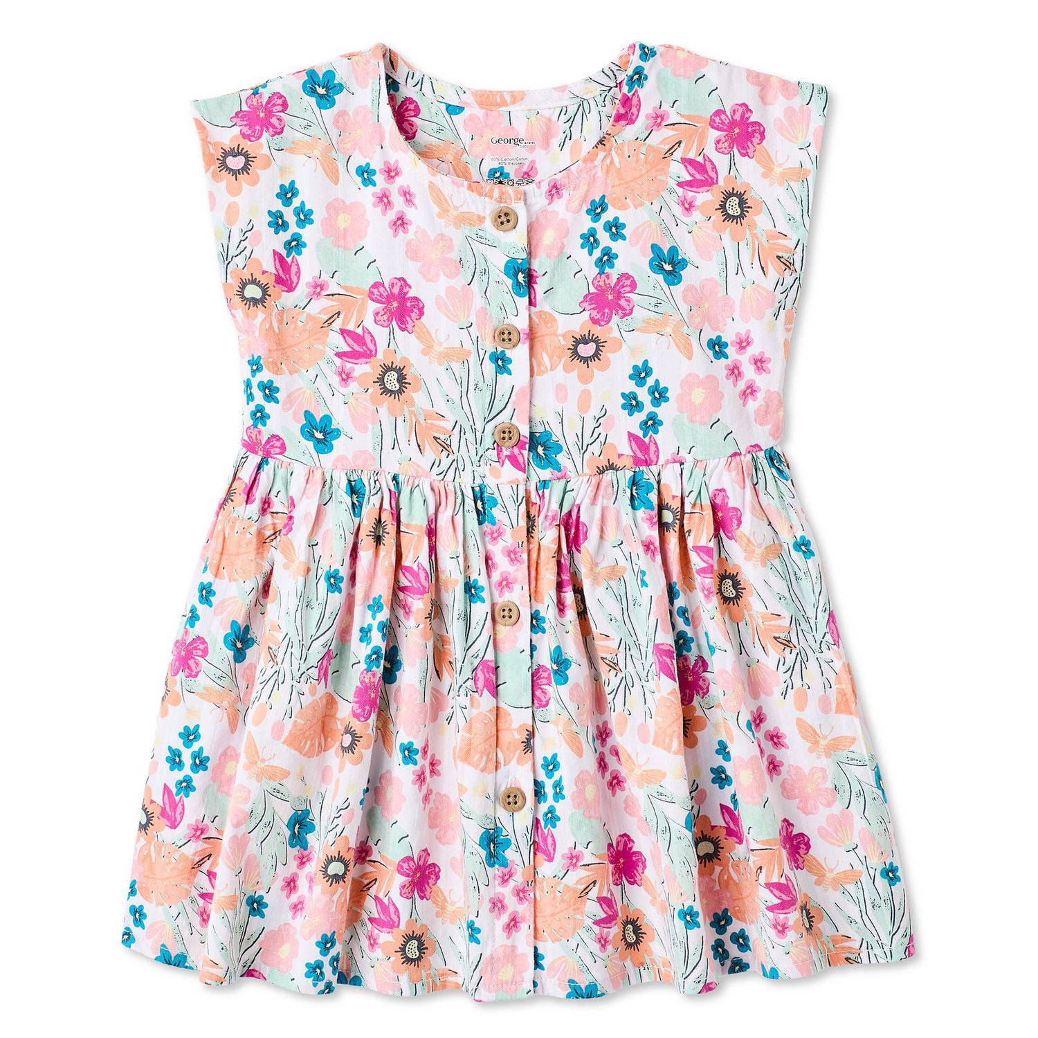 Click here for George Baby Girls Woven Button Front Dress 6-12 Mo... prices