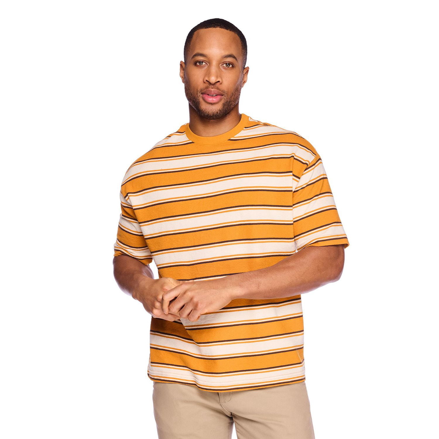Click here for George Mens Striped Loose Fit T-Shirt Xxl prices