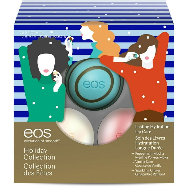 EOS Holiday Collection Lip Balms - Visibly Soft Peppermint Mocha ...