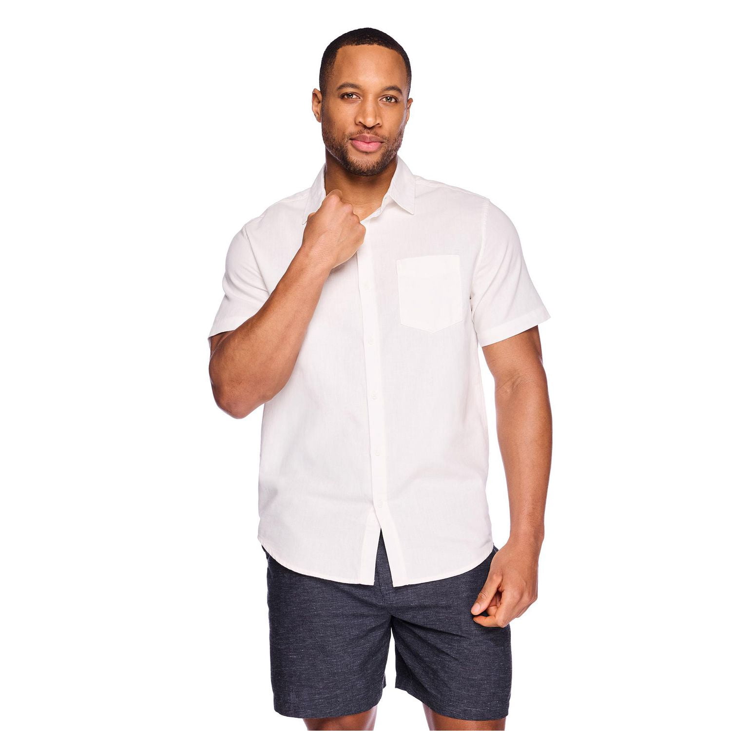 Click here for George Mens Linen-Blend Shirt L prices