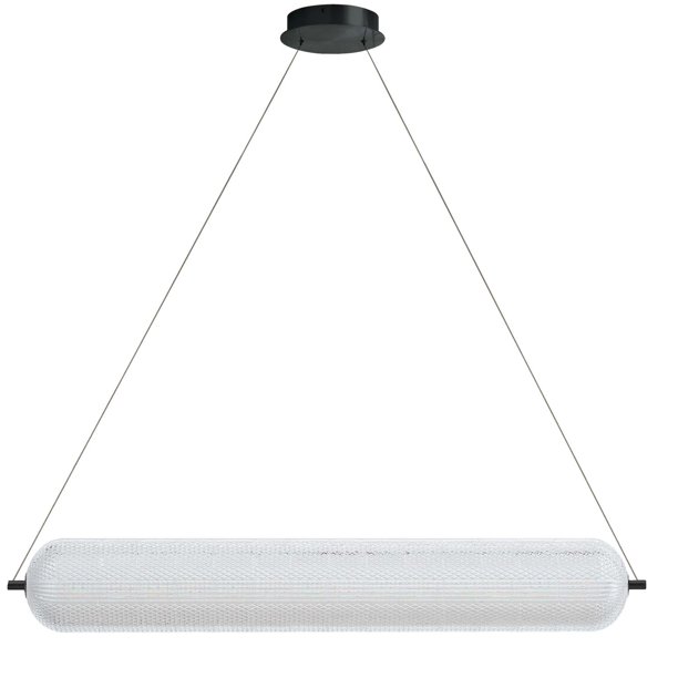 Peri Horizontal Pendant - 36W - Matte Black - Clear Acrylic Diffuser ...