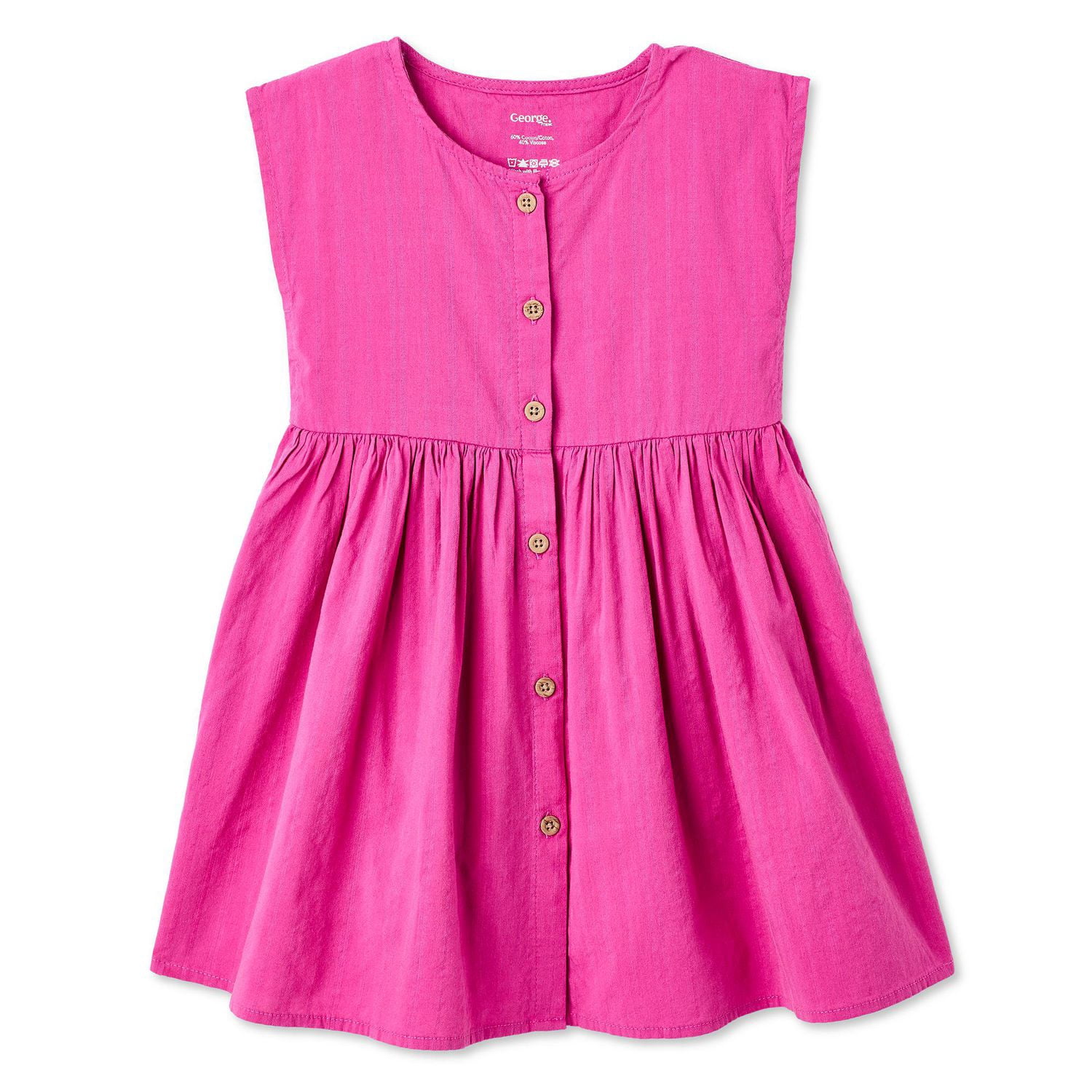 Click here for George Toddler Girls Woven Button Front Dress 2t prices