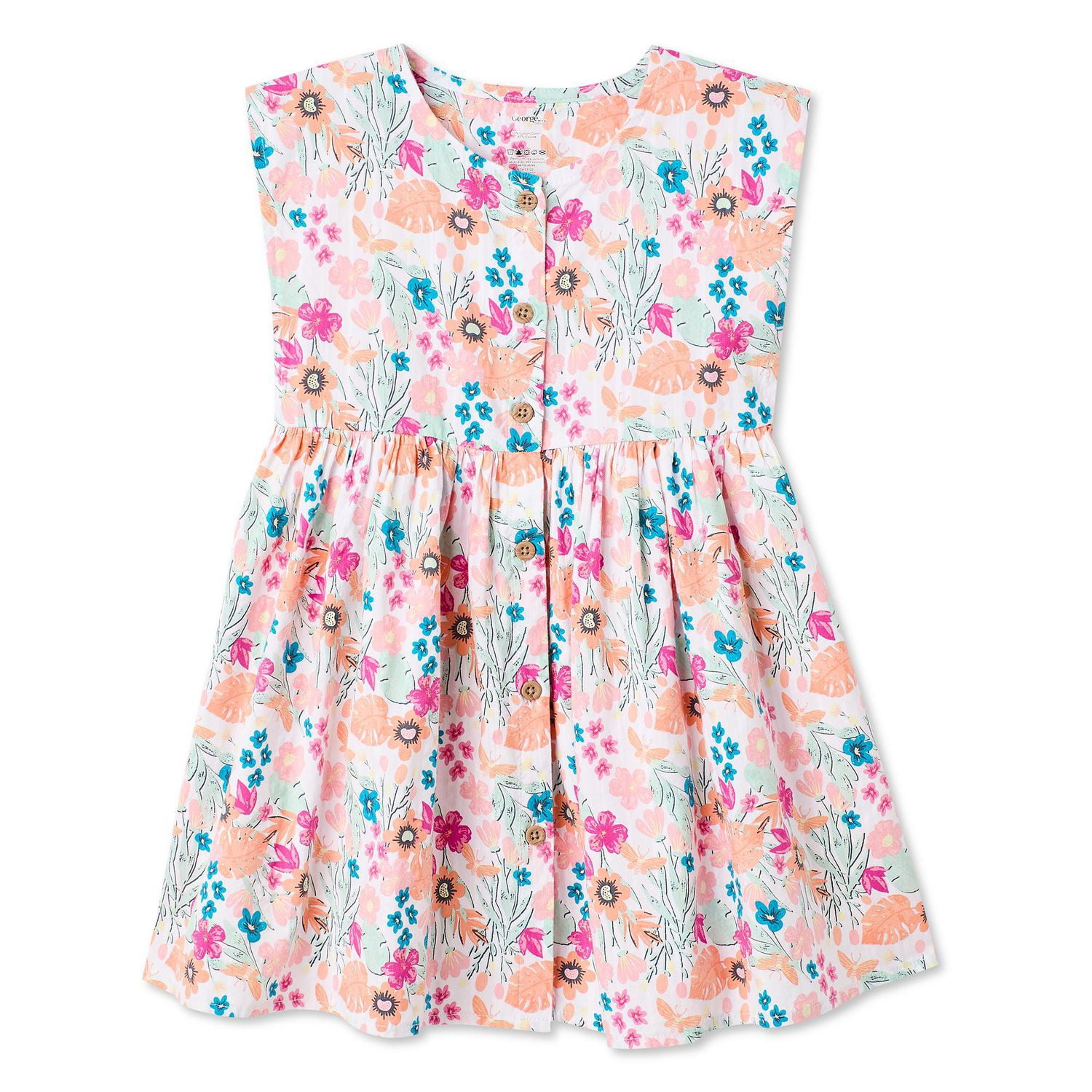 Click here for George Toddler Girls Woven Button Front Dress 3t prices