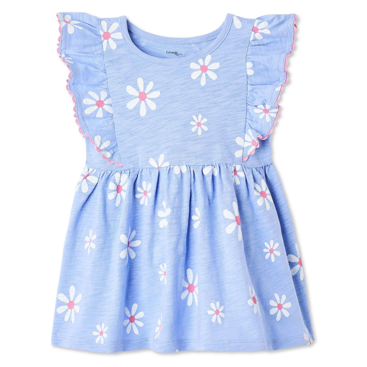 Click here for George Baby Girls Ruffle Trim Dress 0-3 Months prices