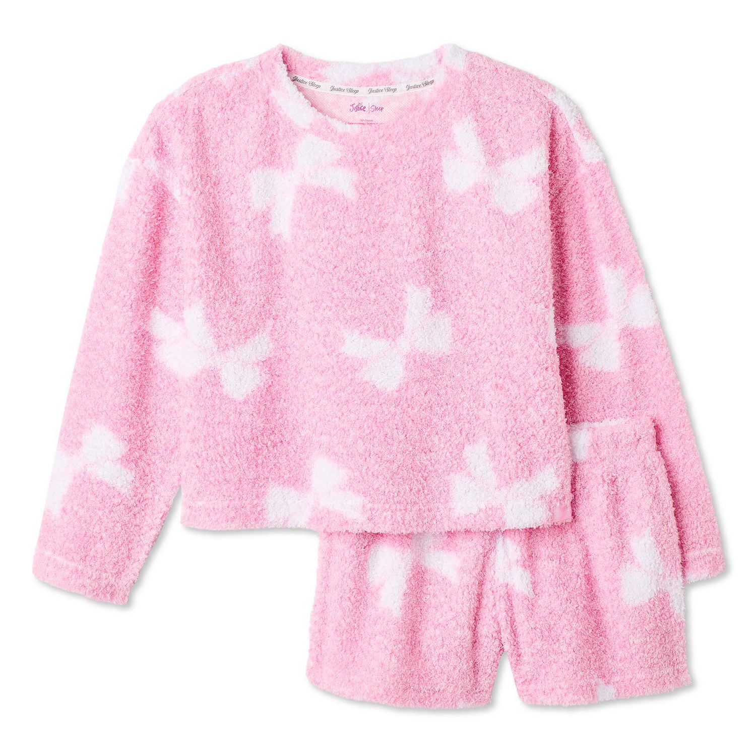 Click here for Justice Girls Two Piece Cloud Fleece Pajama Set L prices