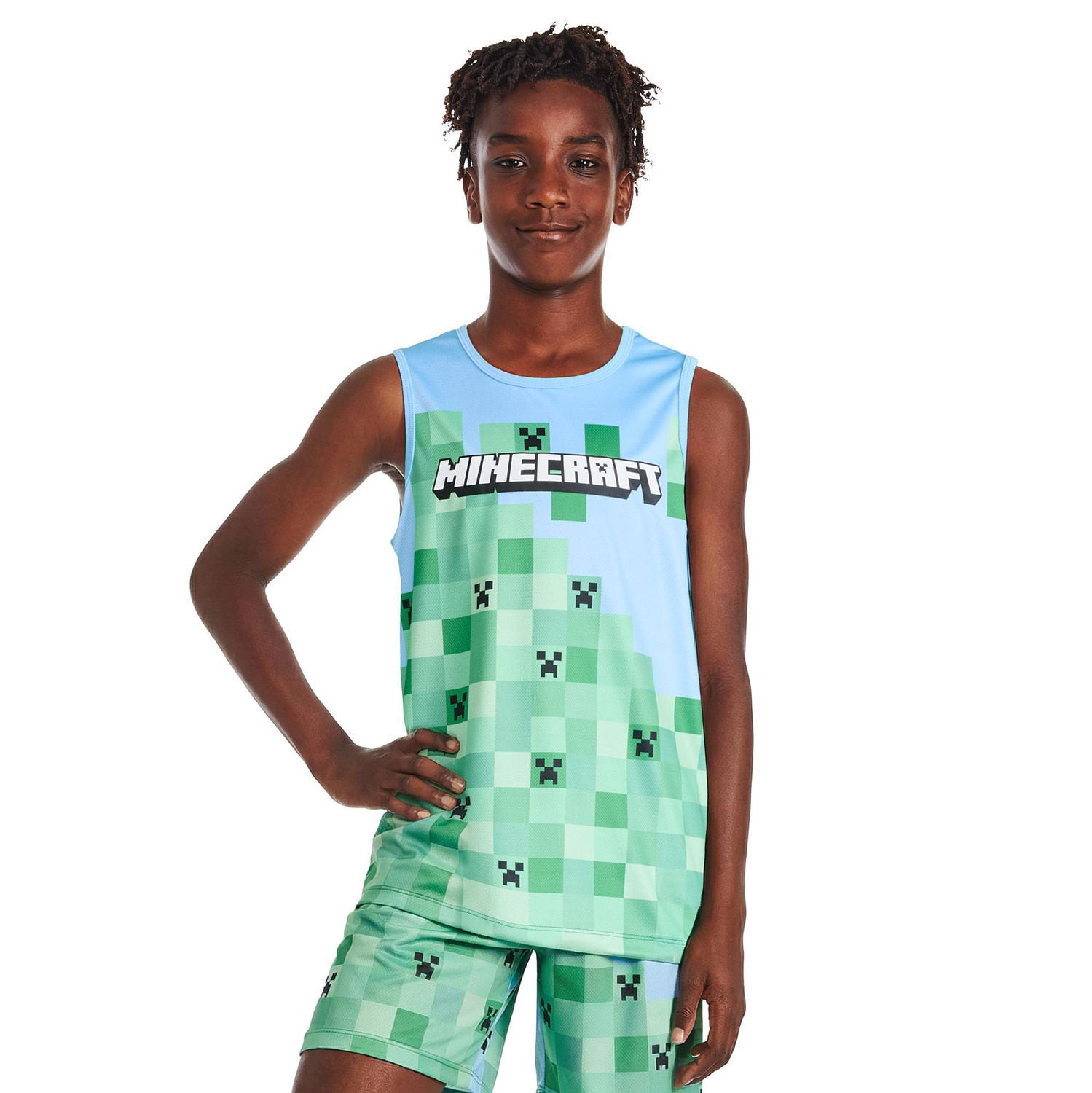 Click here for Minecraft Boys Creeper Tank Top M prices