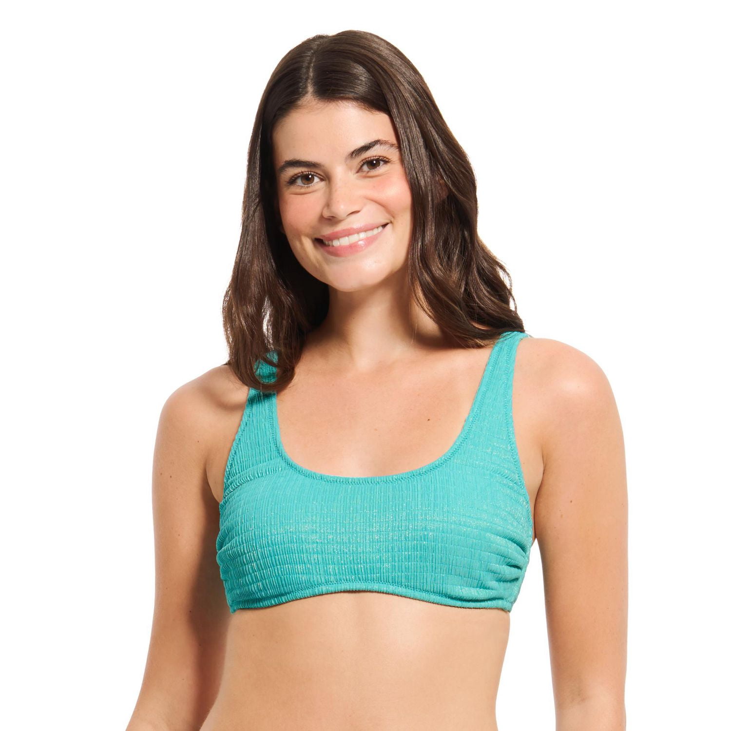 Click here for Summer Flirtt Womens Textured Scoop Neck Bikini To... prices