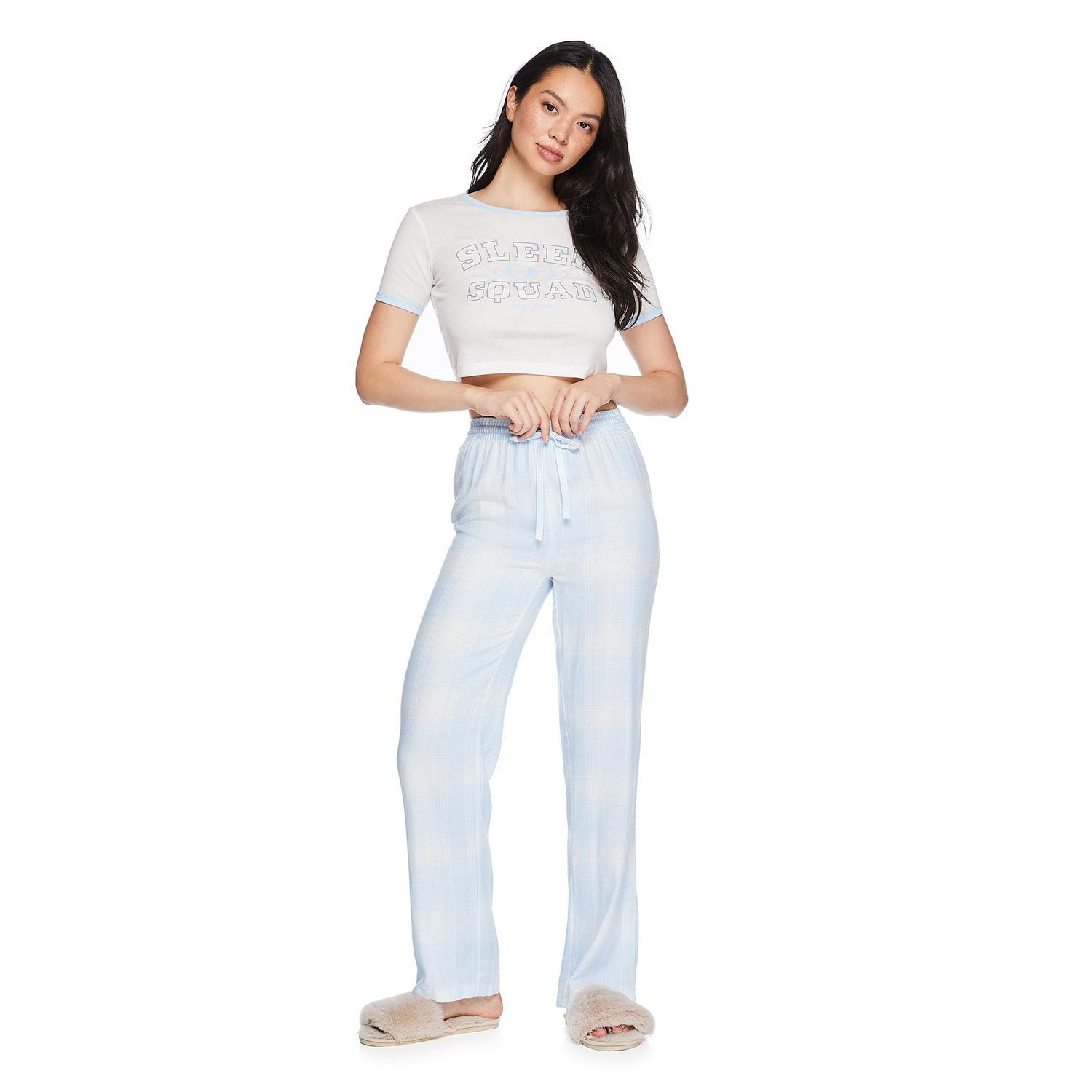 Click here for No Boundaries Womens Tee And Flannel Pant 2-Piece... prices