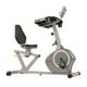 Sunny Health & Fitness Magnetic Recumbent Desk Exercise Bike, 350lb High Weight Capacity ...