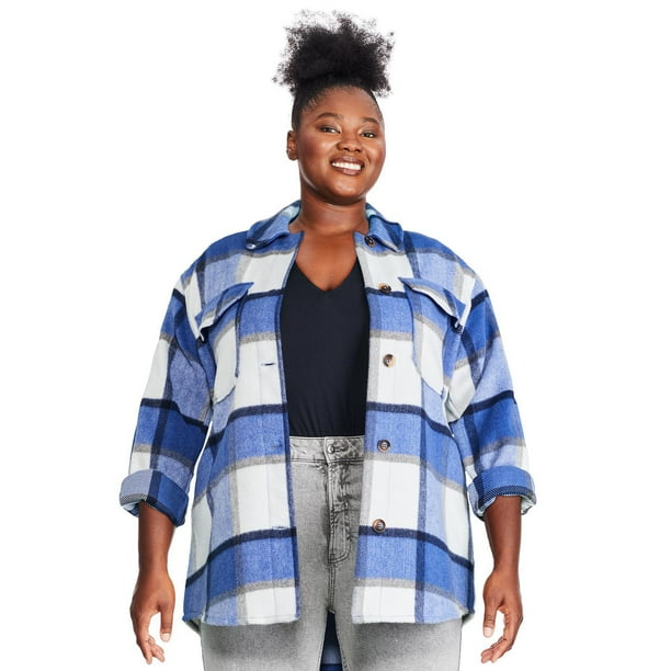 George Plus Women's Plaid Shacket - Walmart.ca