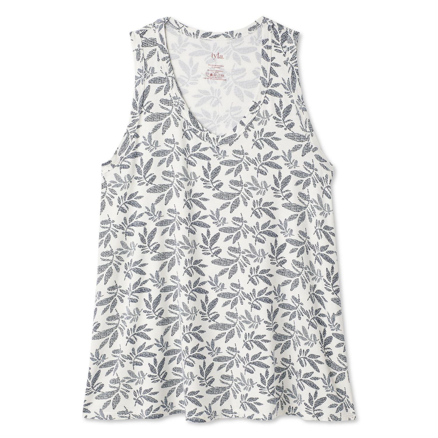 Click here for Iyla Womens Printed Drapey V-Neck Tank Top Xl prices