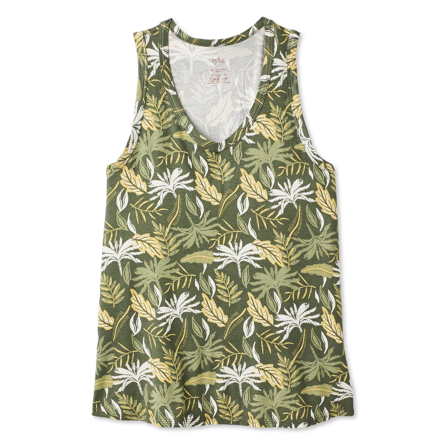 Click here for Iyla Womens Printed Drapey V-Neck Tank Top Xl prices