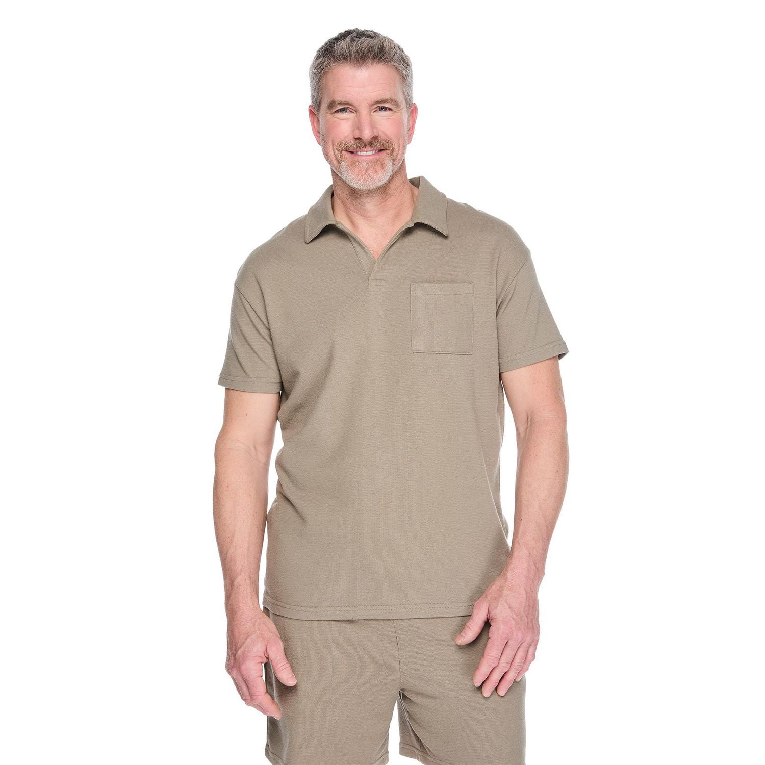 Click here for George Mens Textured Johnny Collar Polo M prices