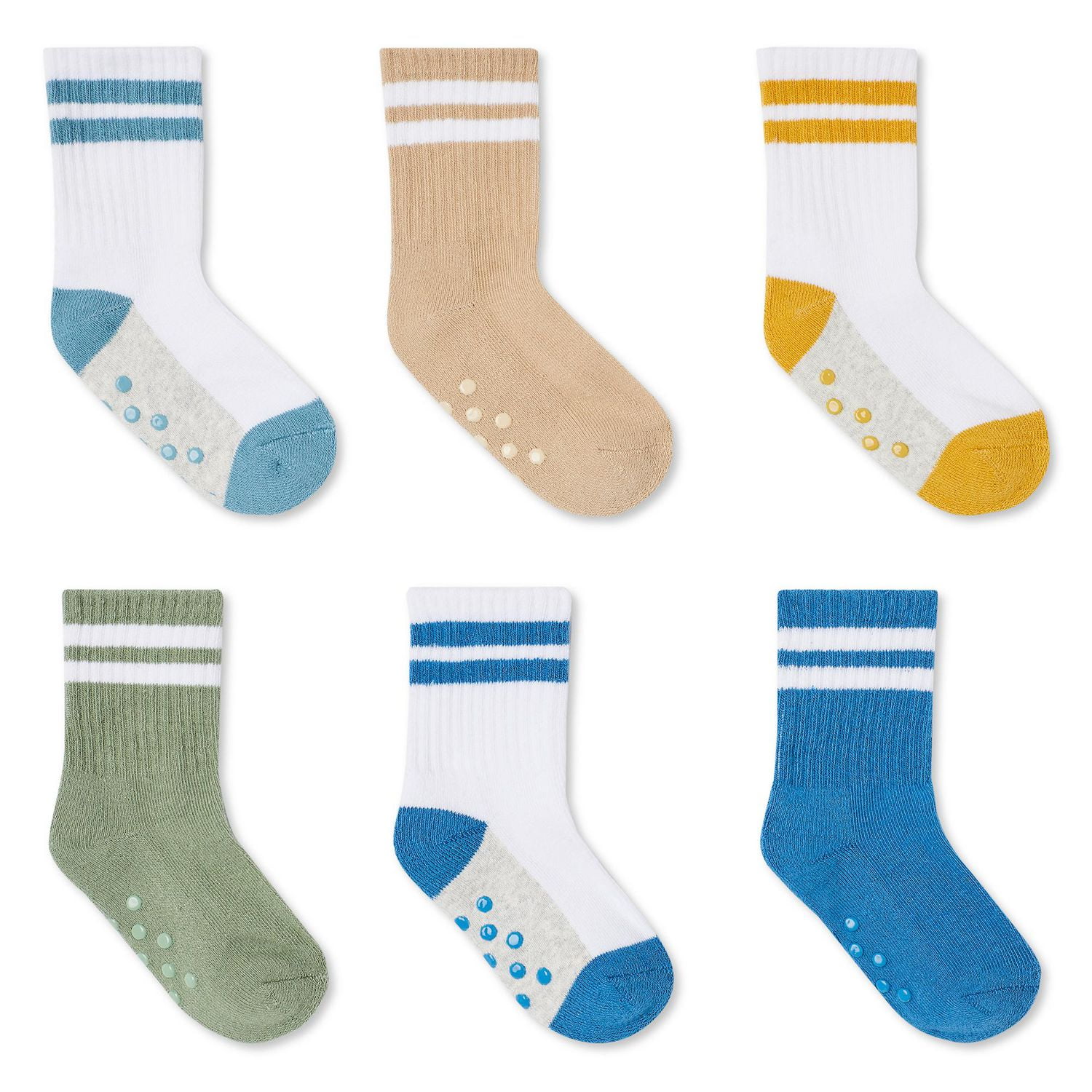 Click here for George Baby Boys Sporty Crew Socks 6-Pack 5-8 prices