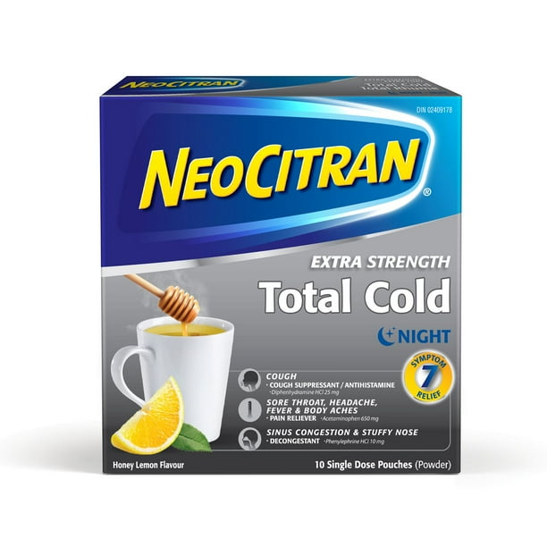 NeoCitran Extra Strength Total Cold Night Honey Lemon - Walmart.ca