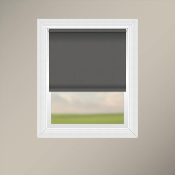 Off Cut Shades Chainless Blackout Roller Shade-Silver - Walmart.ca