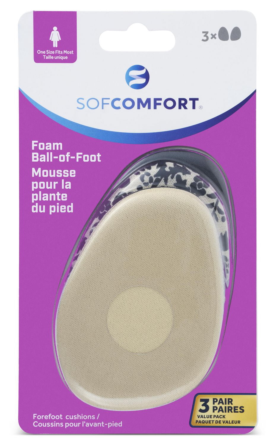 Click here for Sofcomfort Sof Comfort Foam Ball Of Foot 3 Pairs O... prices