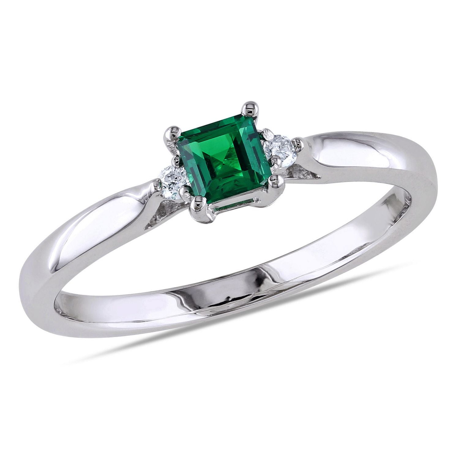 Click here for Tangelo 0.20 Carat T. G.W. Created Emerald And Dia... prices