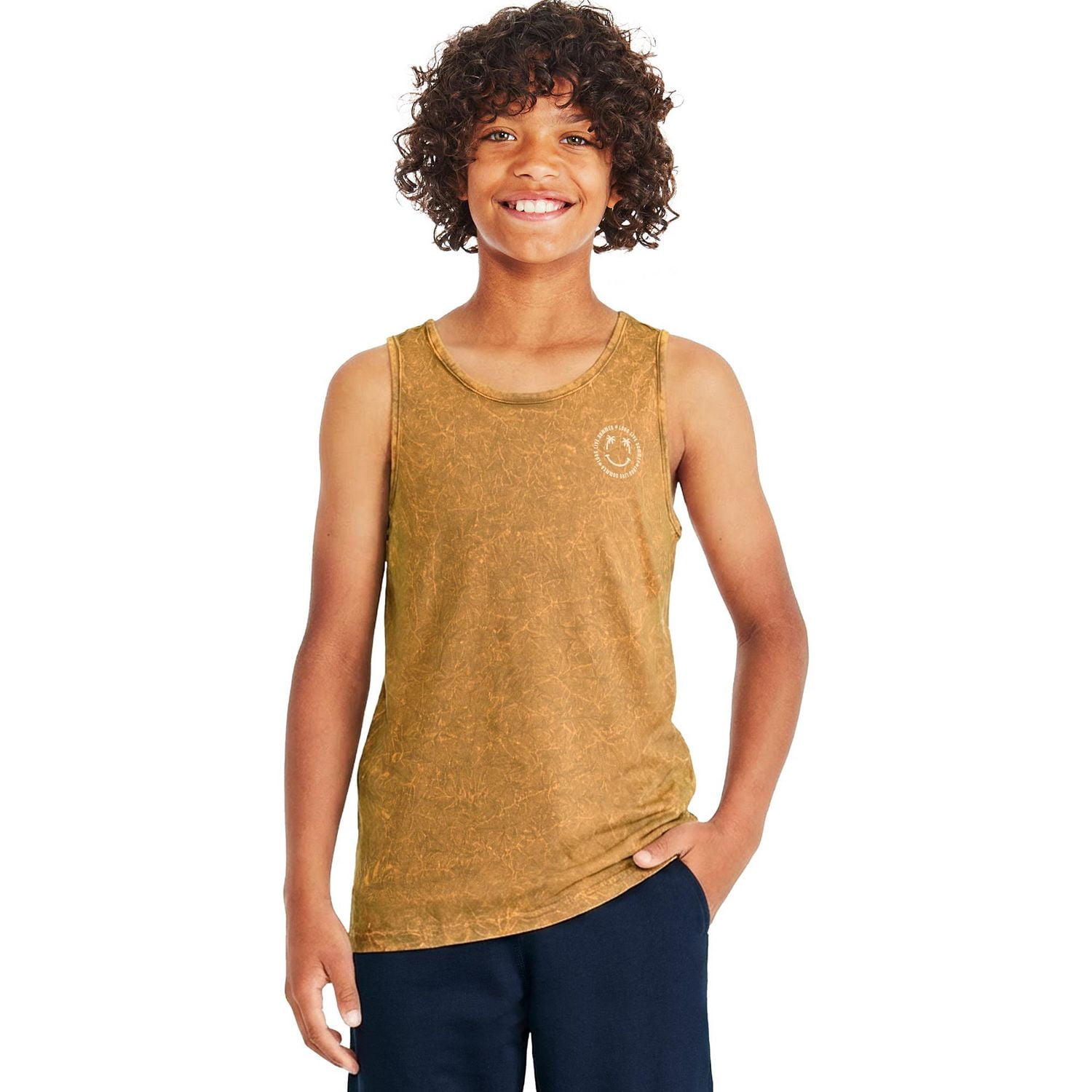 Click here for George Boys Marble Washed Graphic Tank Top Xs prices