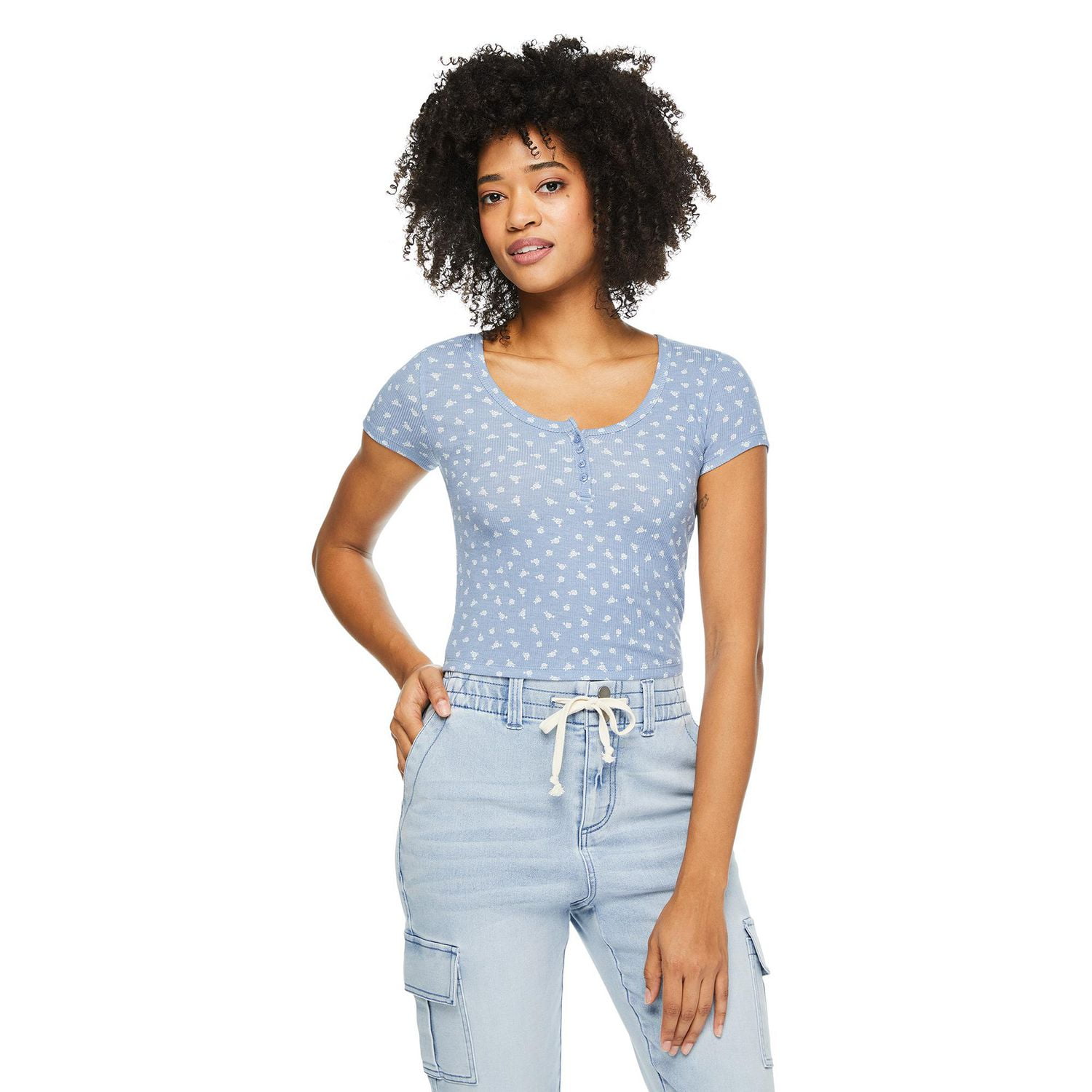 Click here for No Boundaries Womens Henley Tee Xl prices