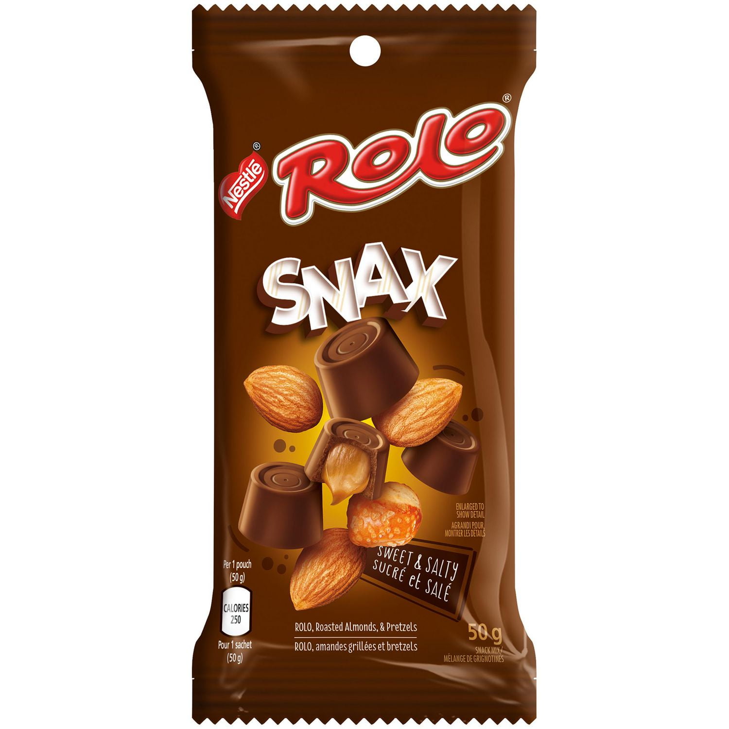 NESTLÉ® ROLO® Snax, Caramel-Filled Chocolatey Pieces Snack Mix ...