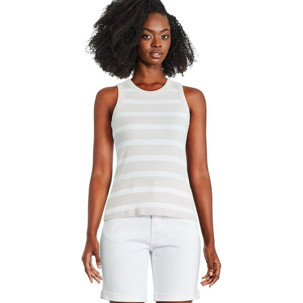 George Women's High Neckline Rib Tank - Walmart.ca