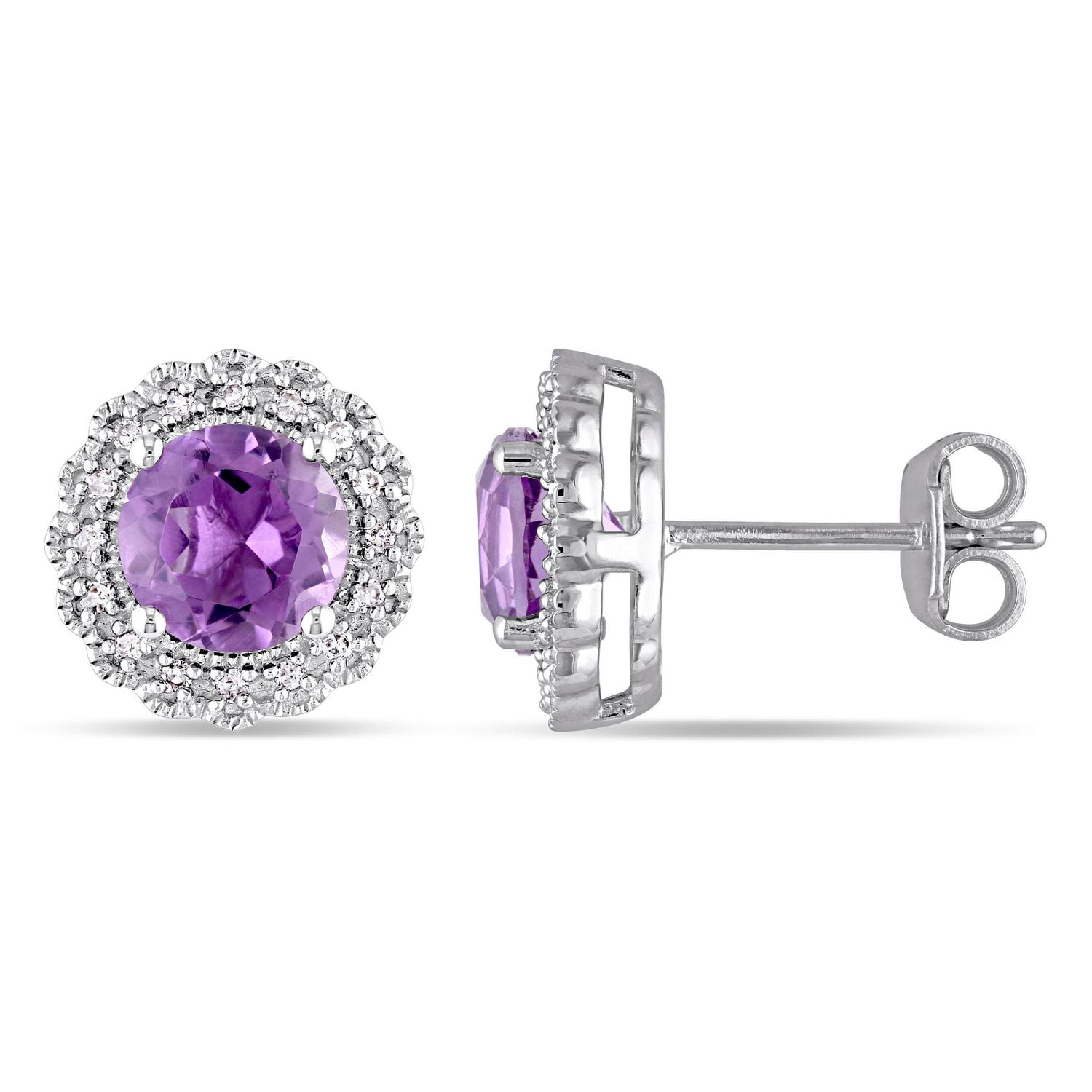 Click here for Tangelo 1-1/3 Carat T. G.W. Amethyst And Diamond-A... prices