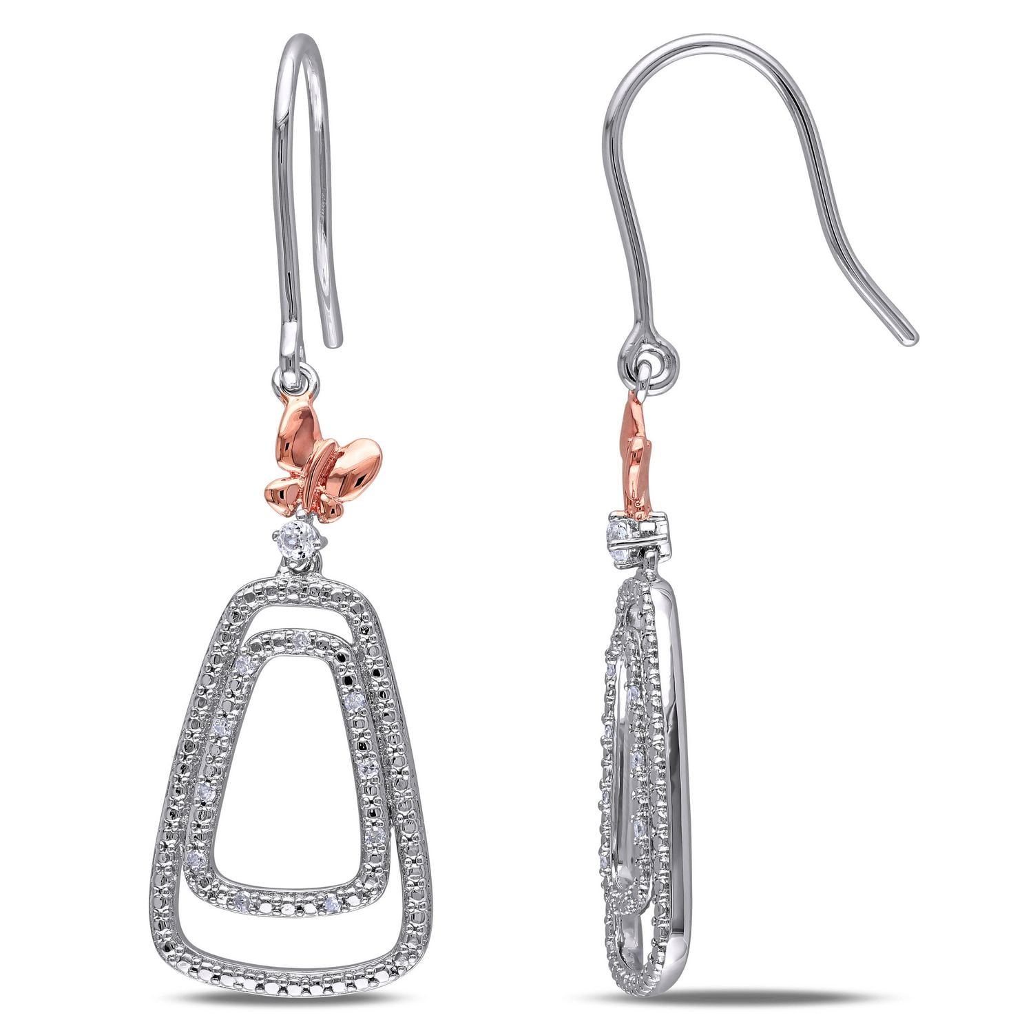 Click here for Miabella White Topaz And Diamond-Accent Two-Tone S... prices