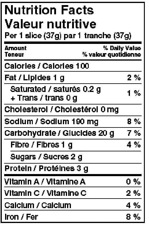 Rye Bread Nutrition Label Besto Blog Rye Bread Nutrition Label Besto Blog