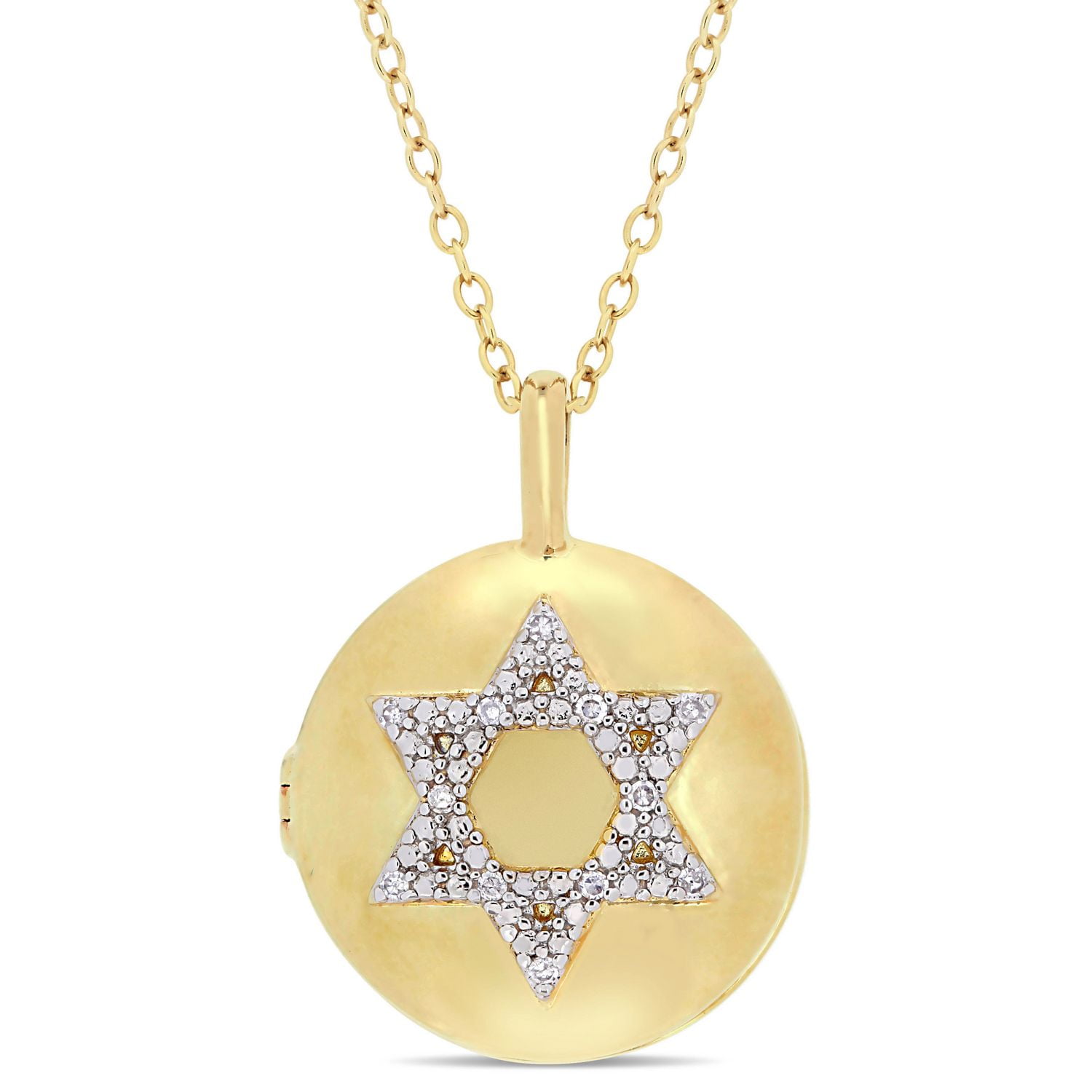 Click here for Miabella Diamond-Accent Yellow Plated Sterling Sil... prices