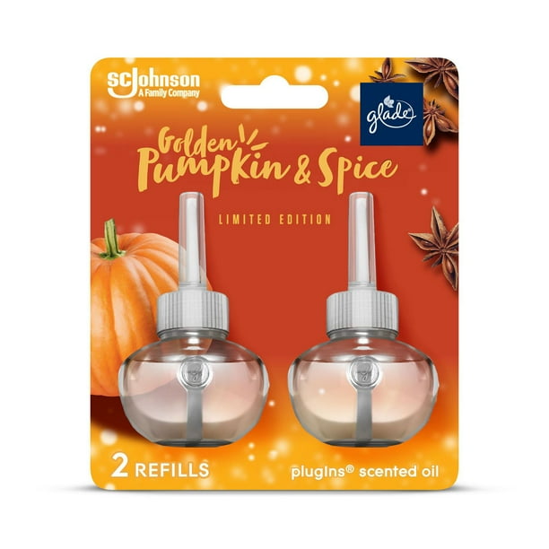 Glade Plugins® Air Freshener Scented Oil Refill, Golden Pumpkin and ...