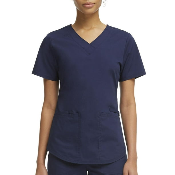 Scrubstar Women's Core Essentials Stretch Poplin V-Neck Scrub Top ...