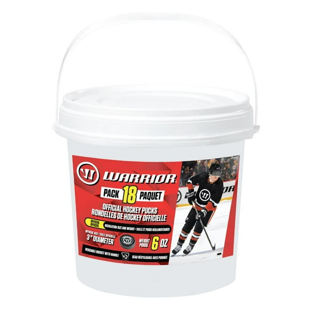 Warrior Official Hockey Pucks Bucket - 18 Pucks - Walmart.ca