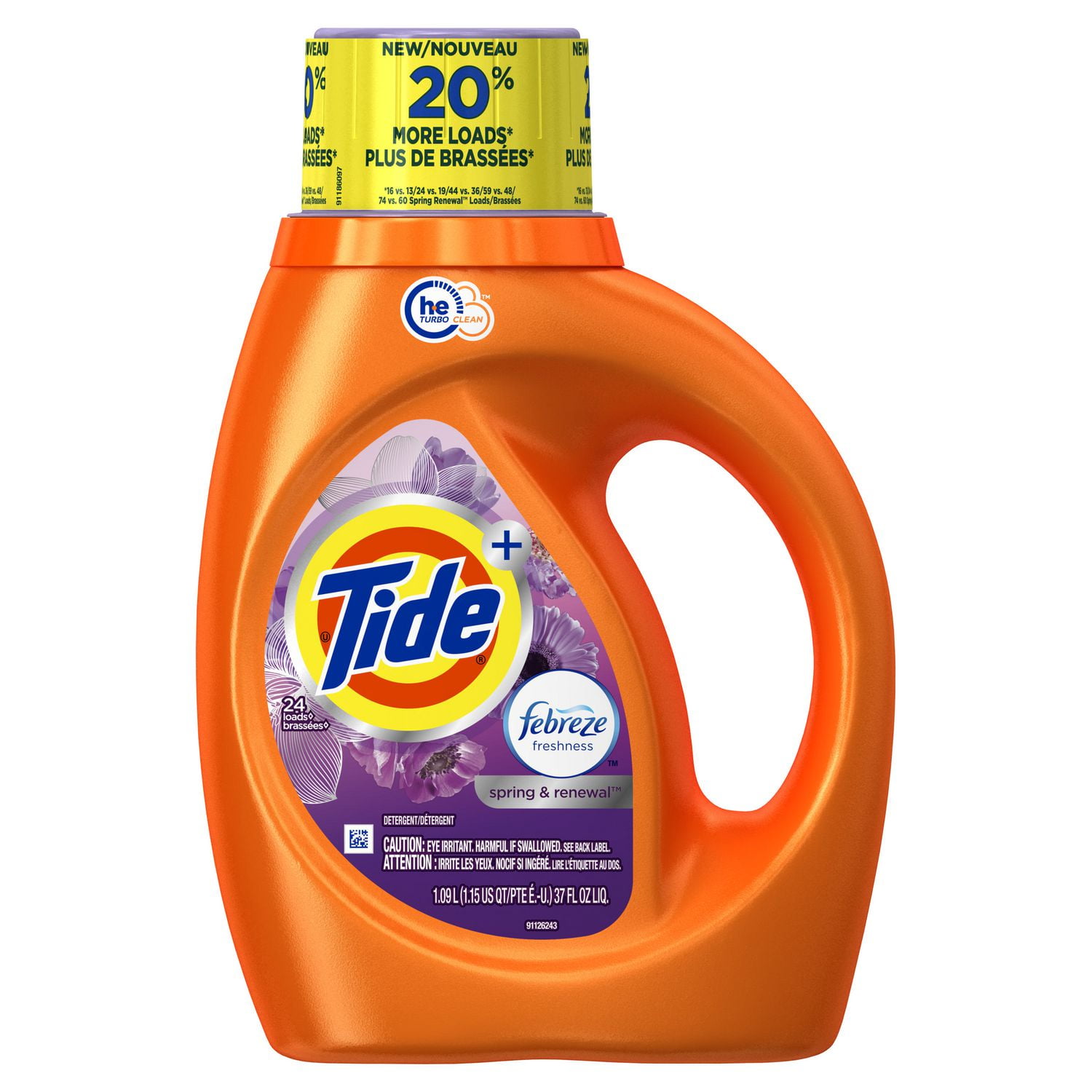 Tide HE Turbo Clean plus Febreze Freshness Spring & Renewal Scent ...