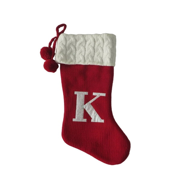 Holiday time Knit Monogram Stocking K - Walmart.ca