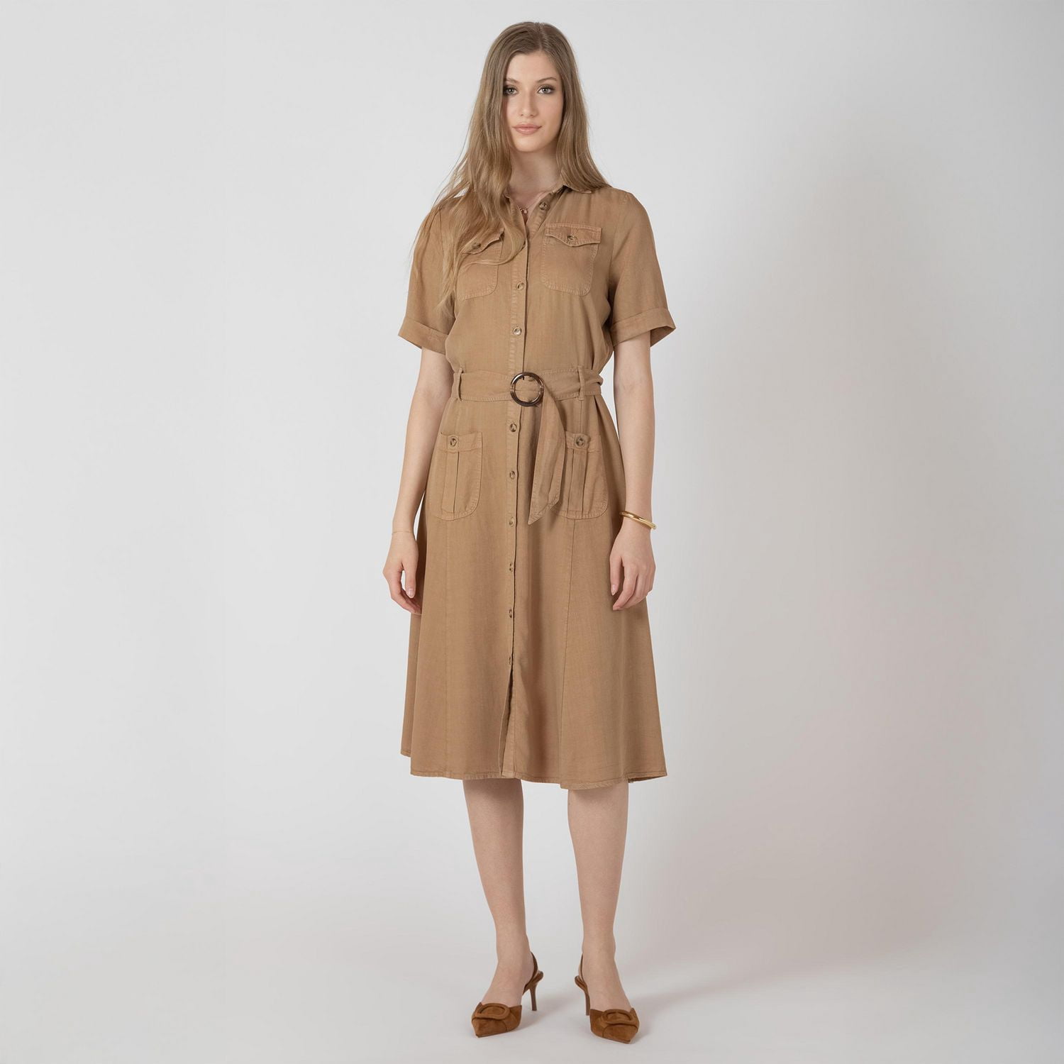 Click here for Devoted  Belted Utility Midi Dress  Sizes Xs-Xl L prices