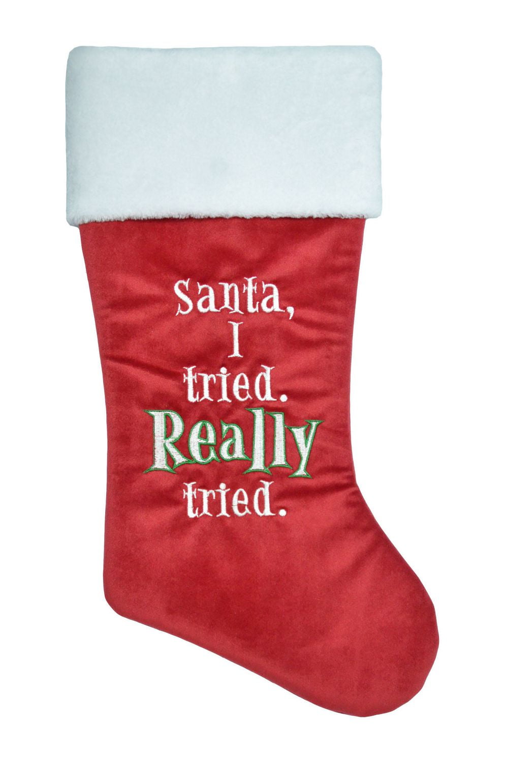 Holiday time Embroidered Stocking | Walmart Canada
