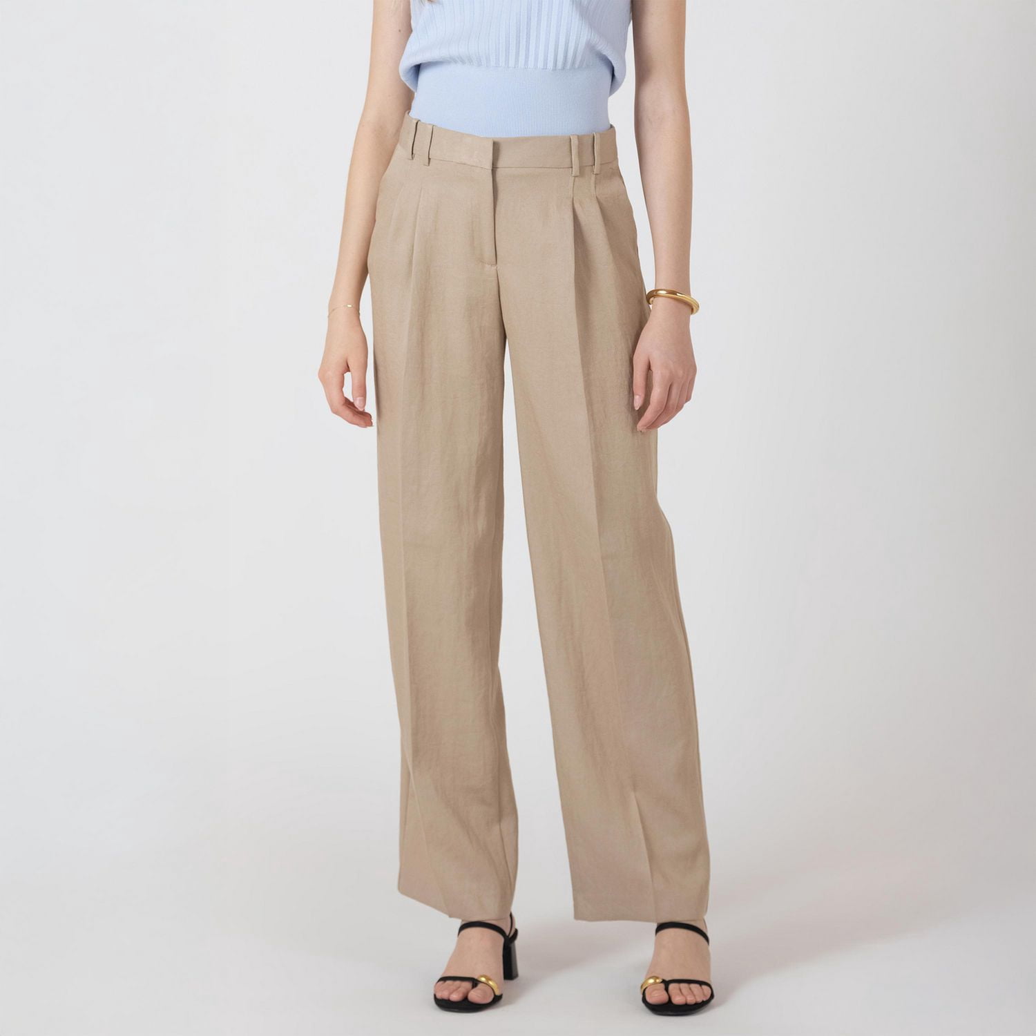 Click here for Devoted  Pleat Detail Straight Pant  Sizes Xs-Xl S prices