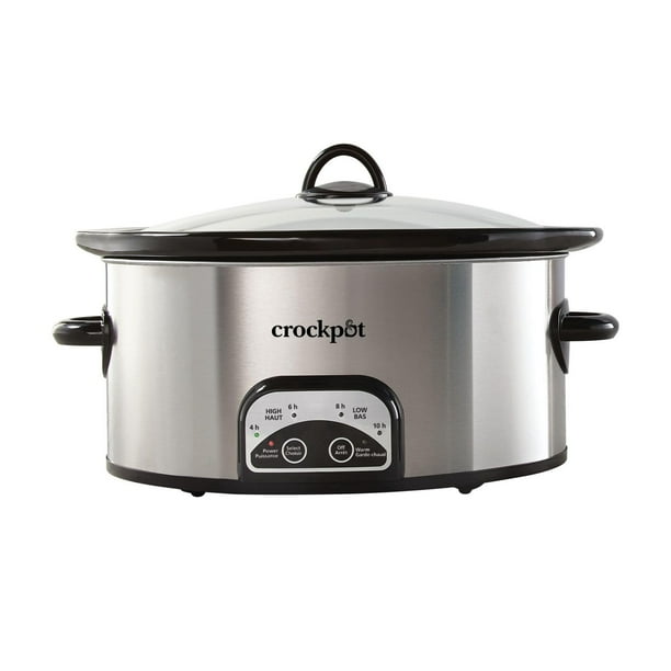 Crockpot 6-Quart One-Touch Slow Cooker, Stainless Steel - Walmart.ca