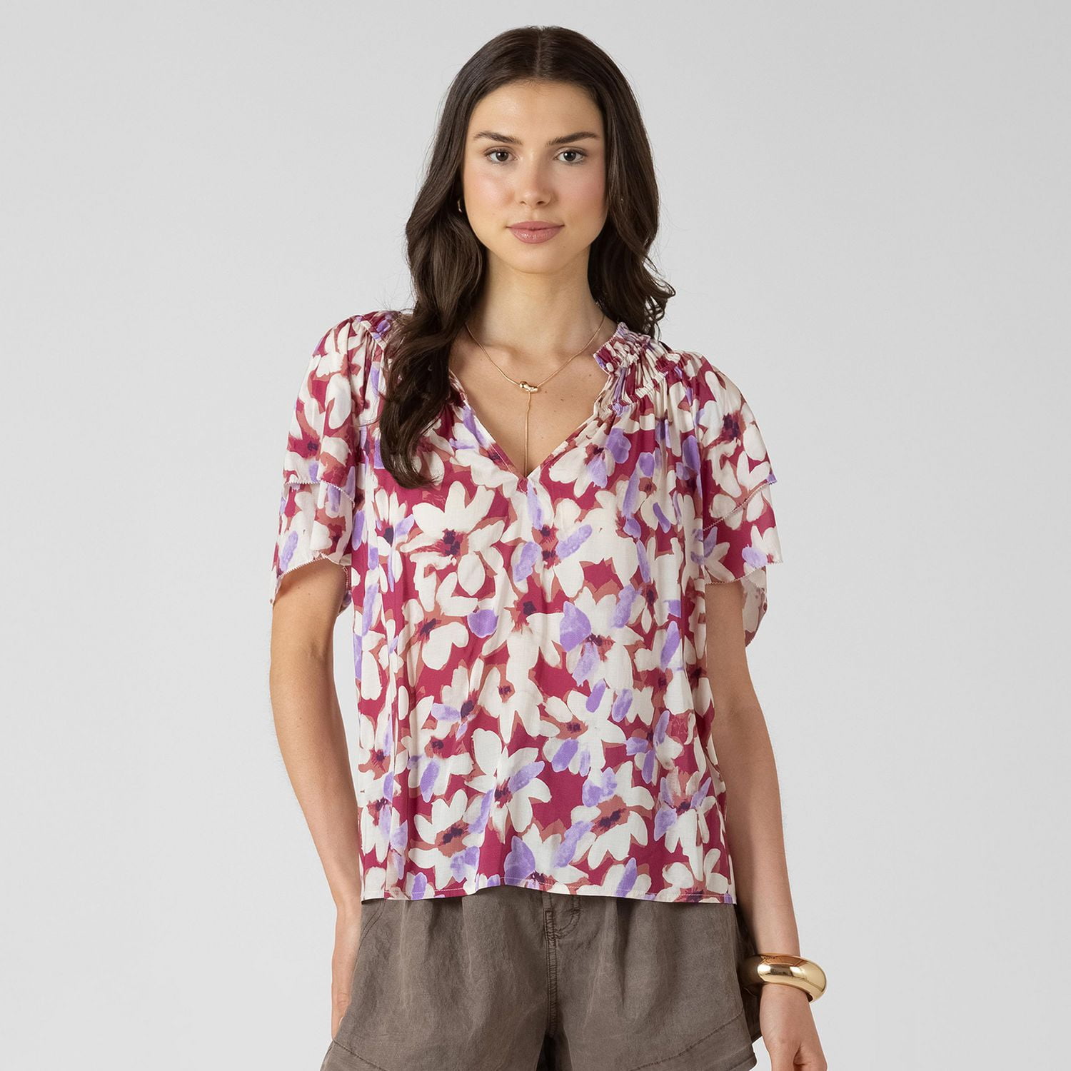 Click here for Devoted  Flutter Sleeve Blouse  Sizes Xs-Xl Xl prices