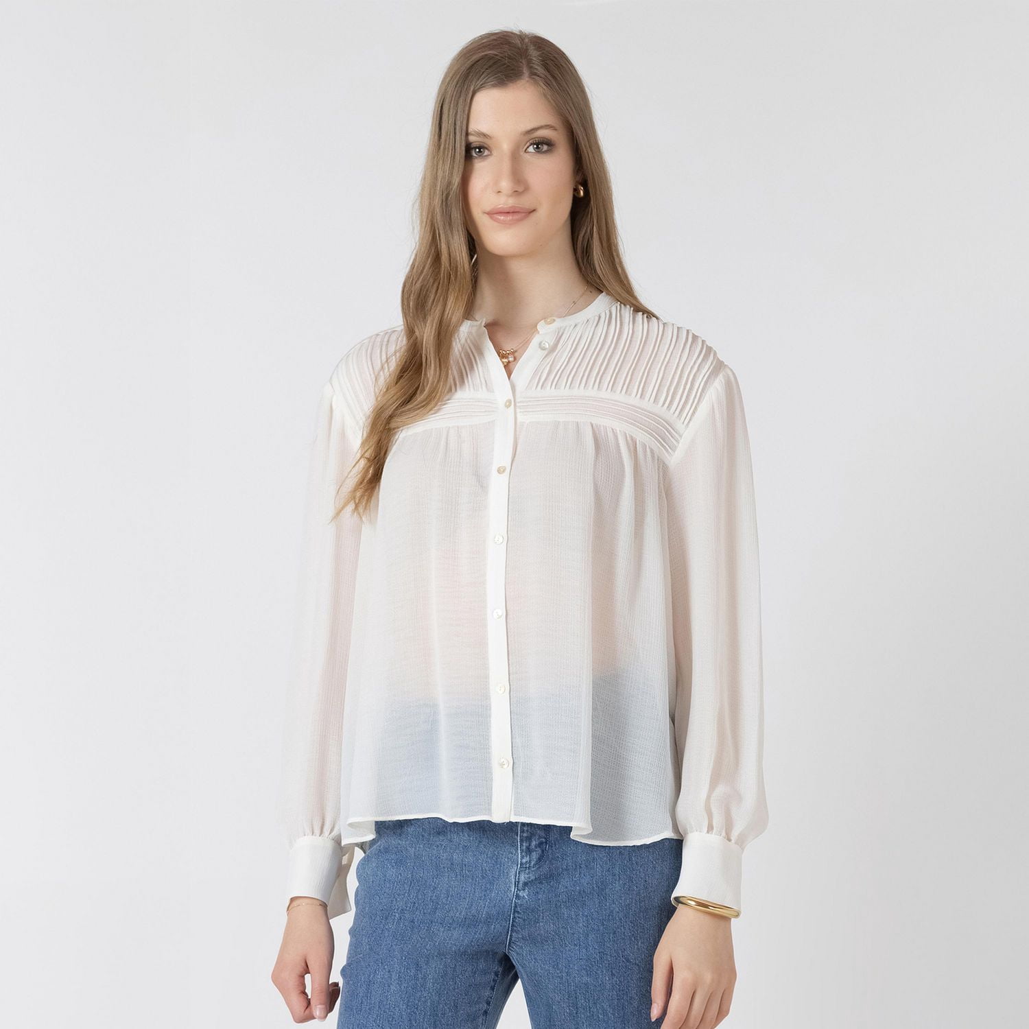 Click here for Devoted  Pintuck Detail Blouse  Sizes Xs-Xl M prices