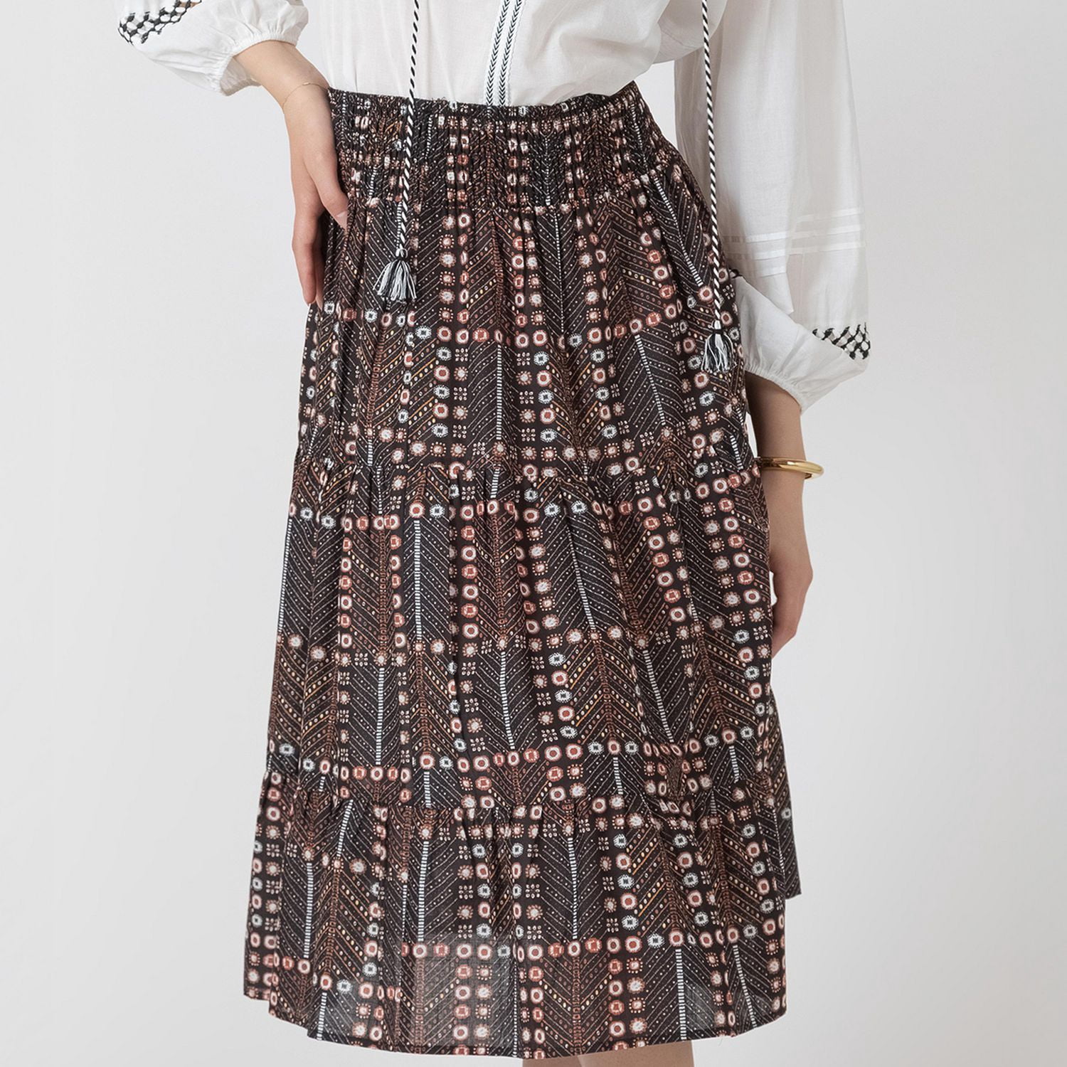 Click here for Devoted  Smocked Waist Skirt  Sizes Xs-Xl Xl prices