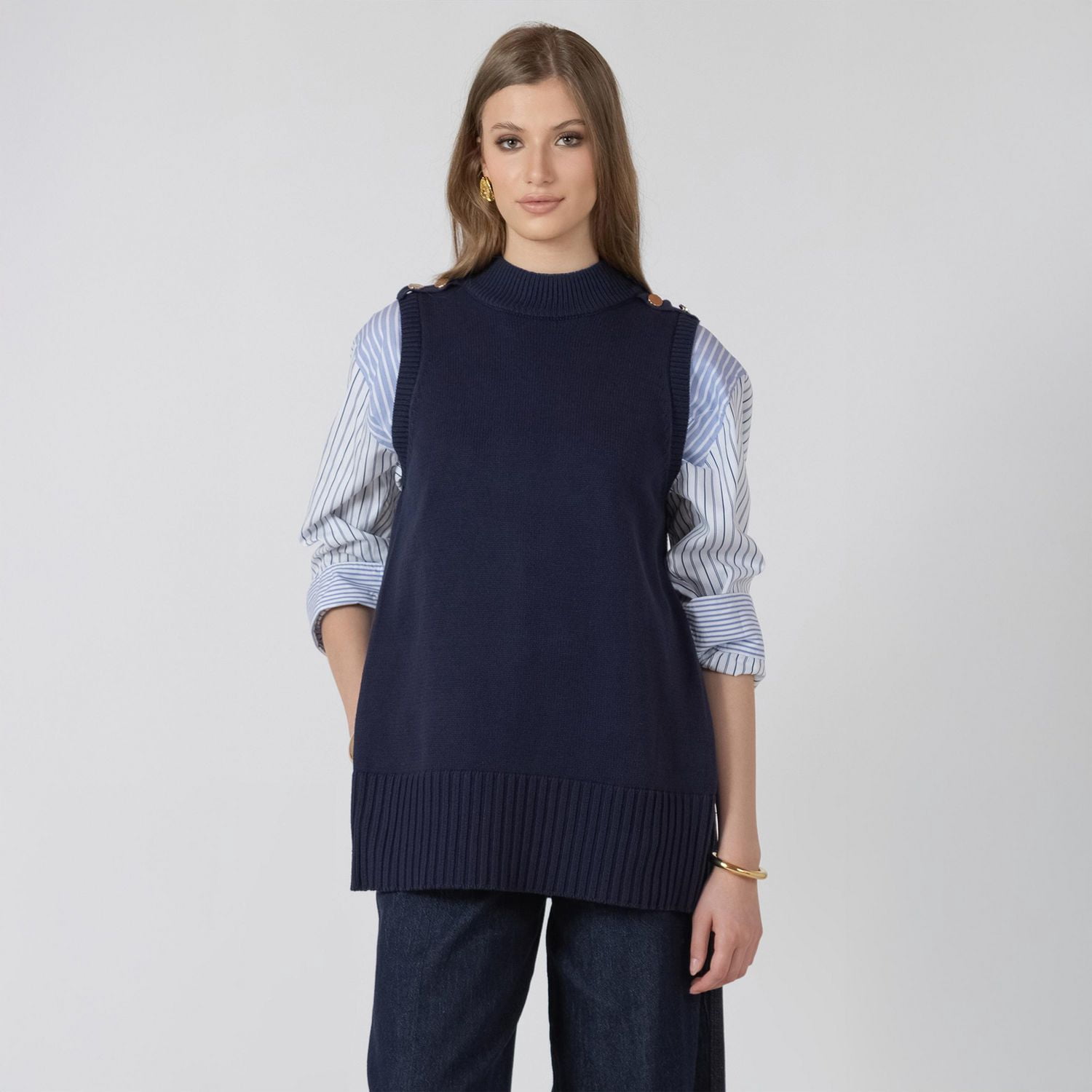 Click here for Devoted  Longline Sweater Vest  Sizes Xs-Xl L prices