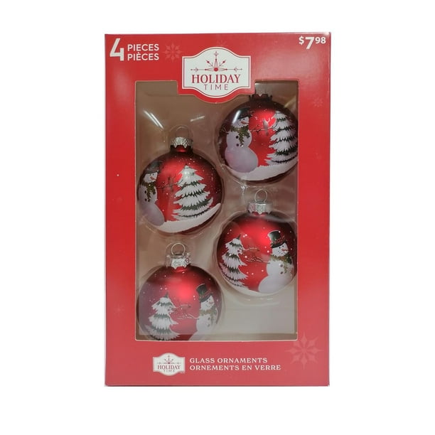 HOLIDAY TIME SNOWMAN GLS ORN, Size:5.7*9.25inches - Walmart.ca